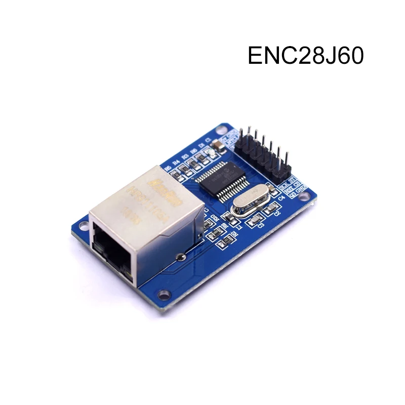 Free Shipping Enc28j60 Lan Ethernet Network Board Module For Arduino 25mhz Crystal Avr 51 Lpc
