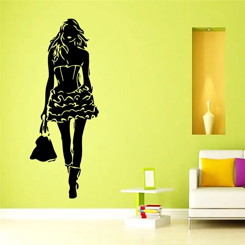 Model Fashion Sexy Girl Wall Sticker Home Decor Bedroom Decal Vinyl