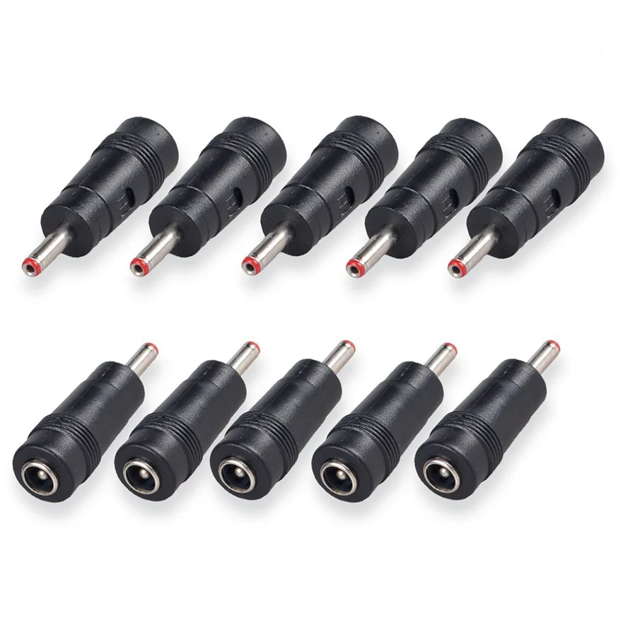 5Pcs DC Power Converter Plug Tip Size AC DC Adapter Barrel Plug