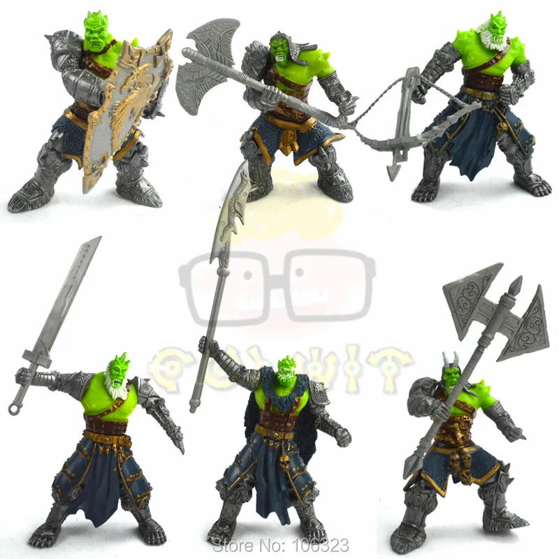 6pcs/set Assembly ORCS with Weapon, Game Action Toy Figures, Orc DIY ...