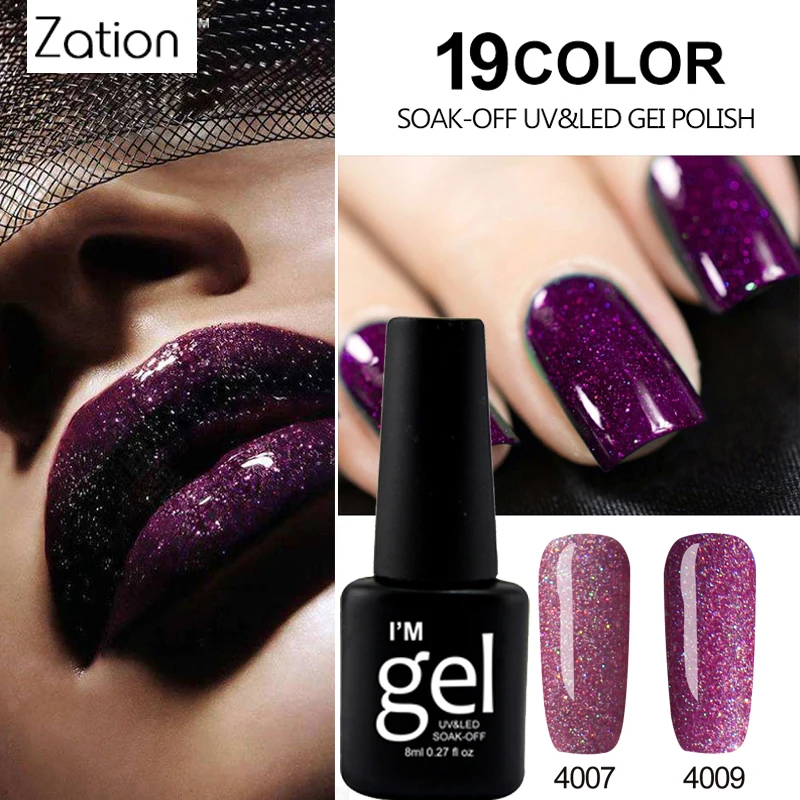 Zation 8ML Hybrid Gel Nail Polish Soak Off Vernis Semi Permanent Neon ...