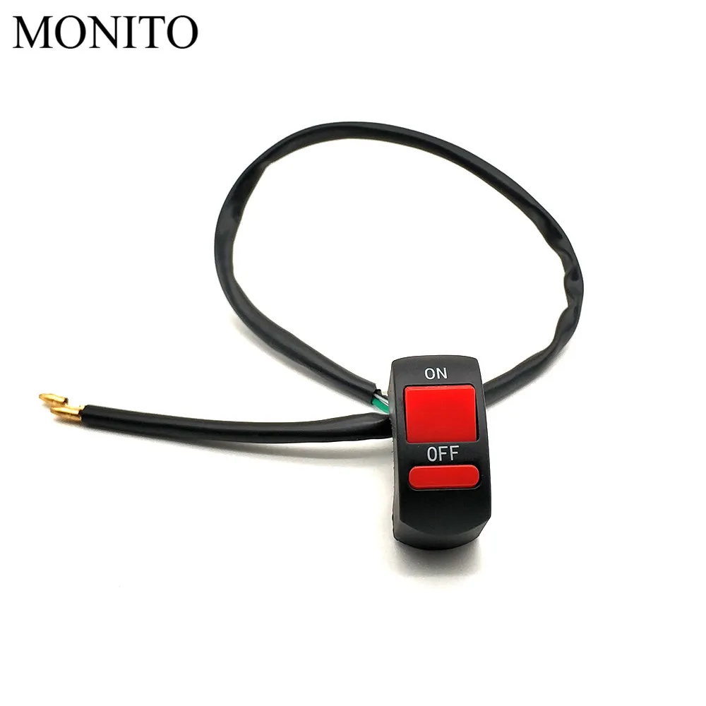 Motorcycle Switch Button Handlebar Switch Connector Push light LED ...