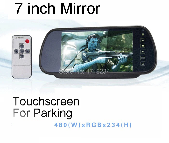 Factory Wholesale 7 Inch Color TFT LCD Car Rear View Mirror Monitor ...