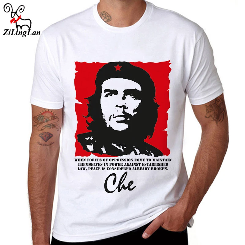 ZiLingLan Cuba People Hero Che Guevara T shirt Tops Tees Cotton Men T ...