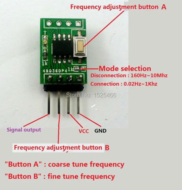 0.02H-10Mhz Adjustable Square Wave Pulse Signal generator Module ...
