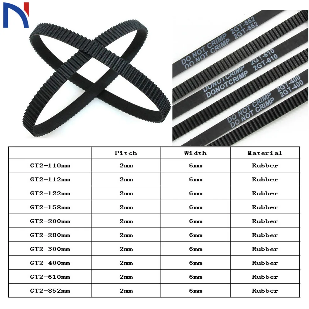 GT2-Closed-Loop-Timing-Belt-Rubber-2GT-6mm-3D-Printers-Parts-110-112 ...