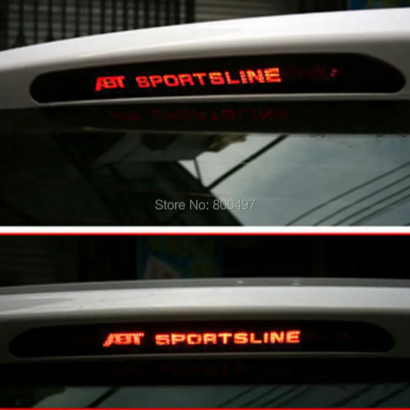 Car Styling Carbon Fiber Vinyl ABT Sportsline Sticker Brake Light Hatch ...