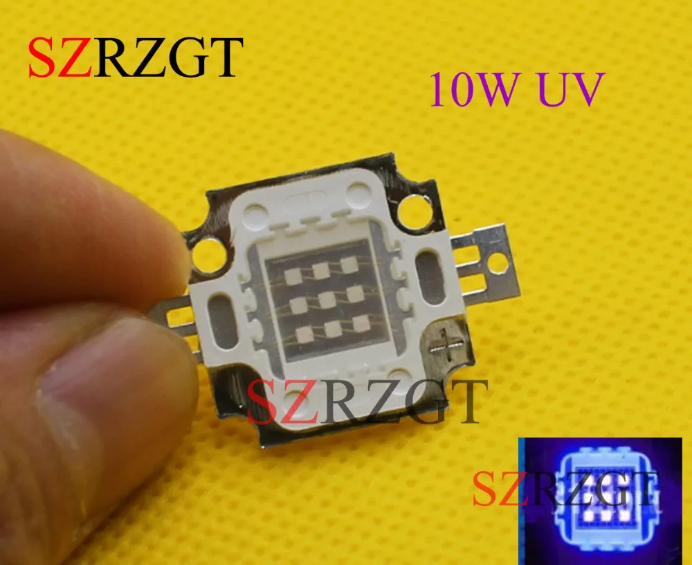 10W 고출력 LED 자외선 칩, 365nm 375NM 385nm 395nm 400nm 415nm 430nm 자외선 DIY # D|10w led uv|led uv ...