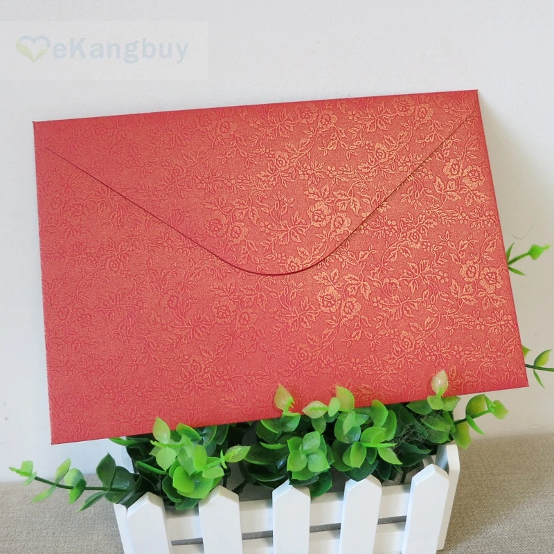 50 pcs Floral Envelope Vermelho Envelopes Do Convite Do Casamento|red ...