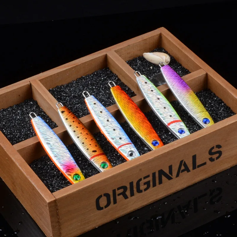 1 PCS Lure New Product 6 color Iron Plate Lead Fish 10cm / 50g Bionic ...