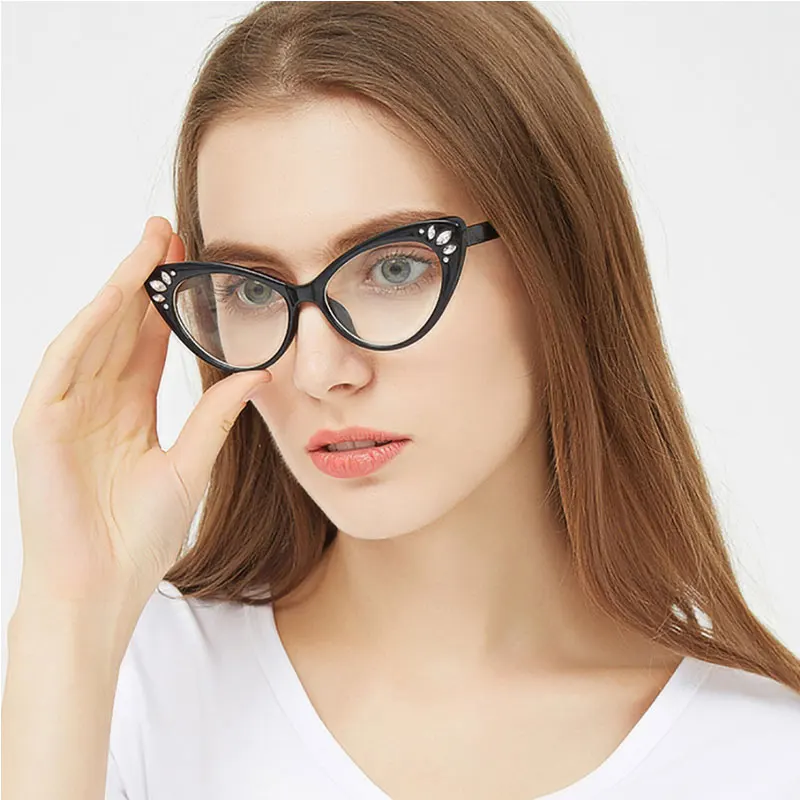 Cat Eye Optical Glasses Frame Women Ultra Light Leopard Transparent Cat Eye Optical Glasses Frame Women Ultra Light Leopard Transparent