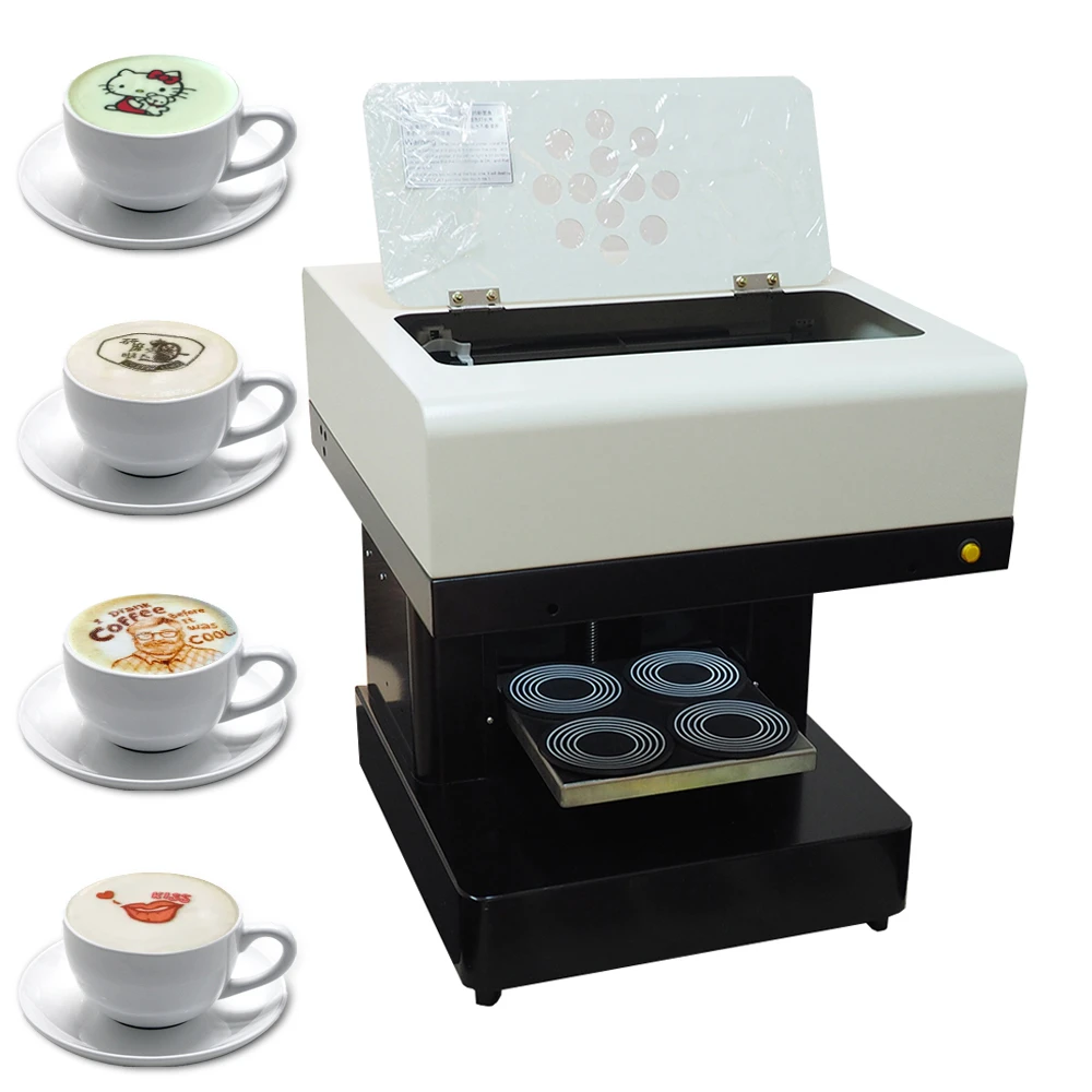 Coffee Printer 4 cup Automatic Cake Printer Chocolate Selfie Priter ...