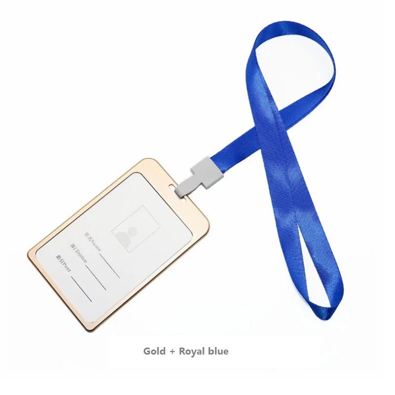 aluminium Work Name Card Holders with lanyard Business Work Card ID ...
