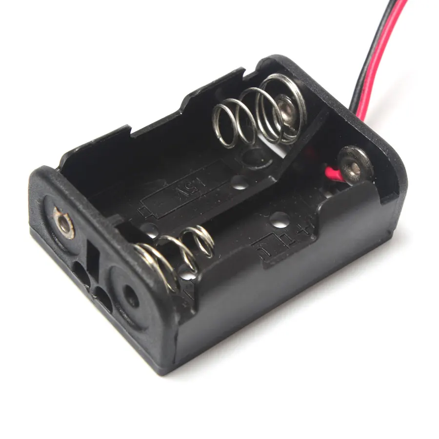 20Pcs/Lot 12V 23A Plastic Battery Holder Two Battery Slot Box With Wire ...