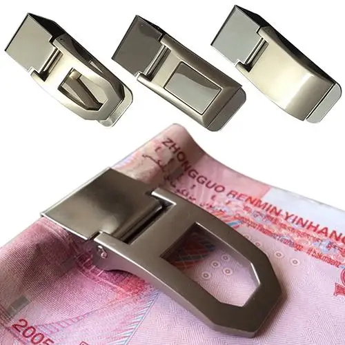 Stainless Steel Spring Money Cash Clip Pocket Slim ID Credit Card Money ...