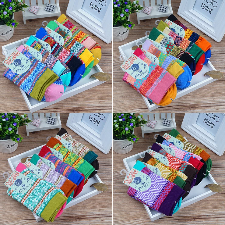 1 pair men sock long weed socks huff colorful Folk custom fashion ...