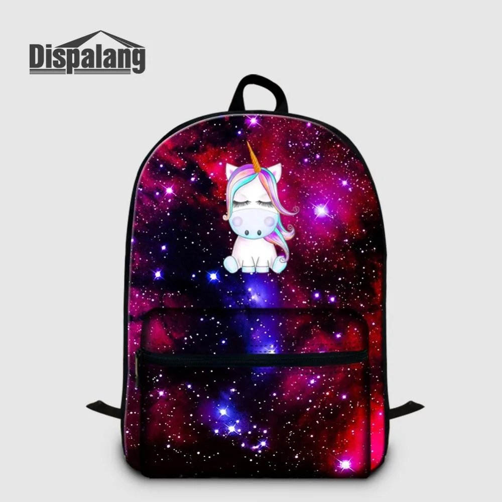 Universe Space Unicorn Cartoon School Backpack Women Laptop Bagpack ...