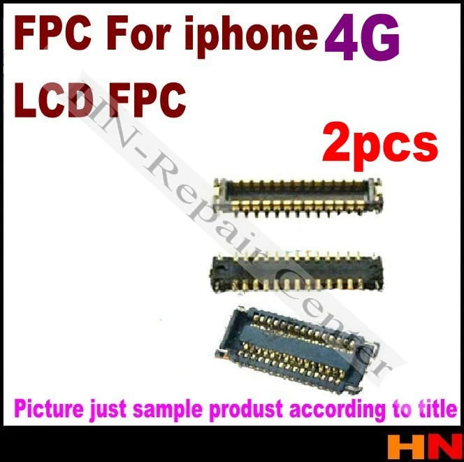 2pcs FPC connector for iPhone 4 4g LCD display screen on motherboard ...