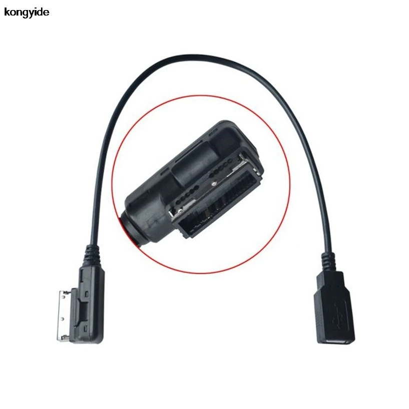 Car-styling Audio Usb Adaptor Cable For Audi A4 A6 Q5 Q7 For Volkswagen ...