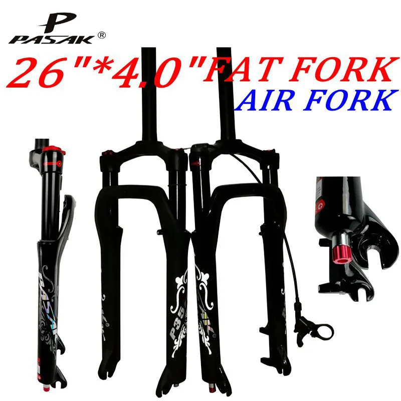 MTB Moutain Fat Bike Fork 26 Air Suspension Bicycle Cruiser Fork Air ...