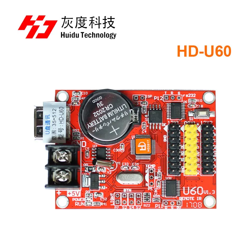 Huidu U60 HD-U60 1*HUB08 & 2*HUB12 512*32 256*32 1024*16 512*16 USB HD ...