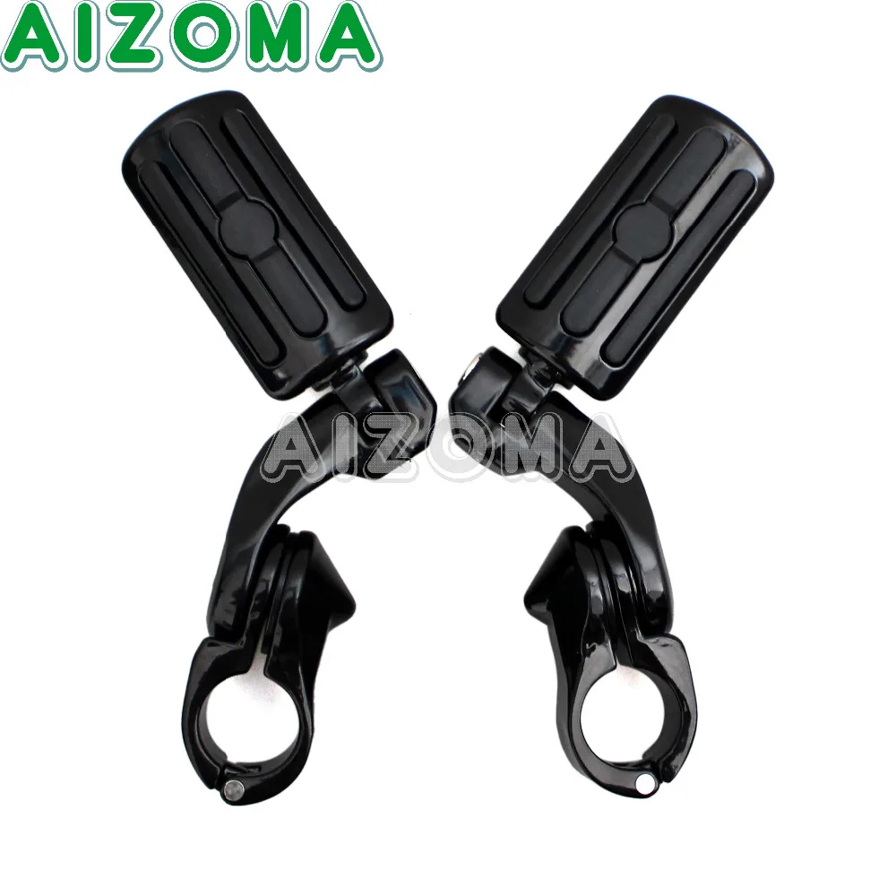 Zwart Snelweg Footpeg 1.25 "32Mm Motor Buis Voetsteunen Rest Motorfiets ...