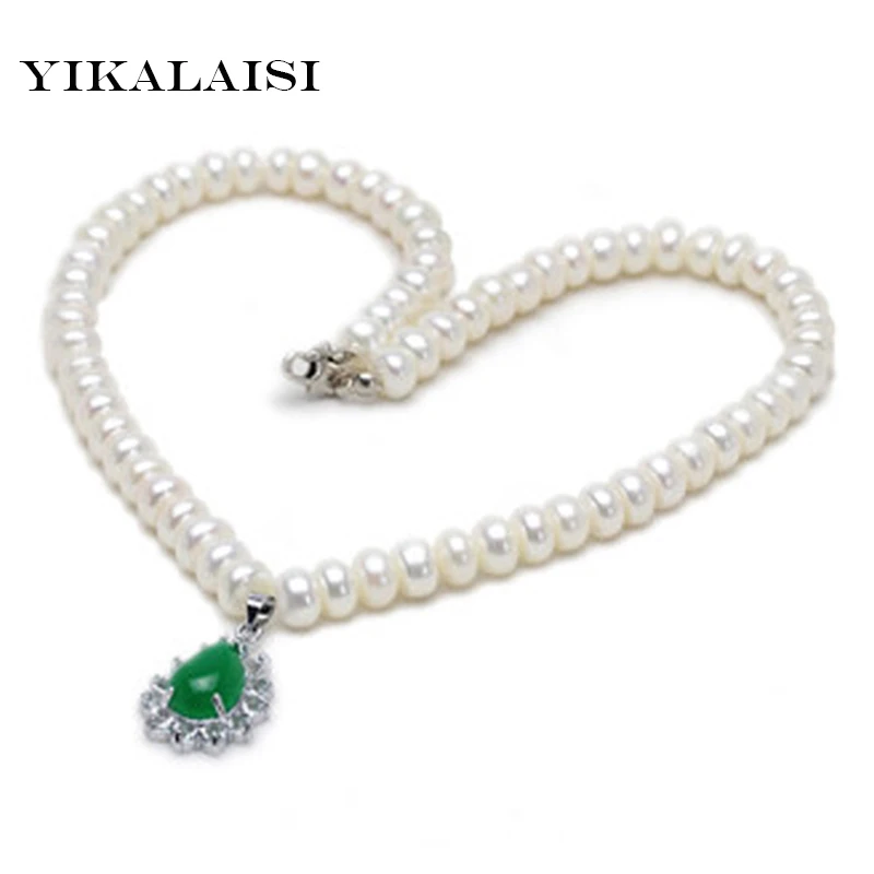 Yikalaisi 2017 Fashion Natural Freshwater Pearl Necklace Jewelry For