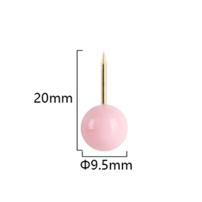 120pcs Pink Series Push Pins Office Decorative Gift Stationery Colored ...