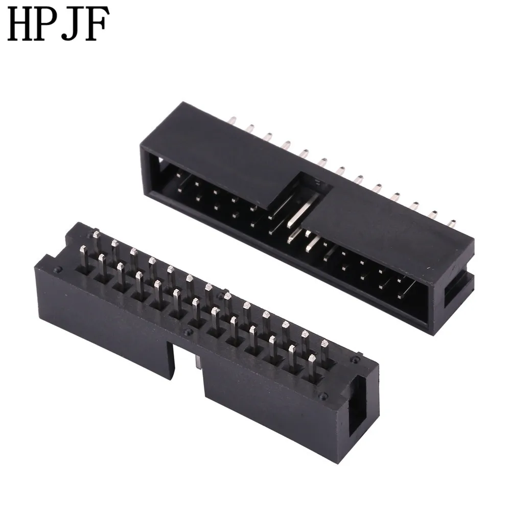 10PCS Pitch 2 54mm 2x13Pin DC3 26 Pin Straight Male Shrouded PCB IDC 10pcs-pitch-2-54mm-2x13pin-dc3-26-pin-straight-male-shrouded-pcb-idc