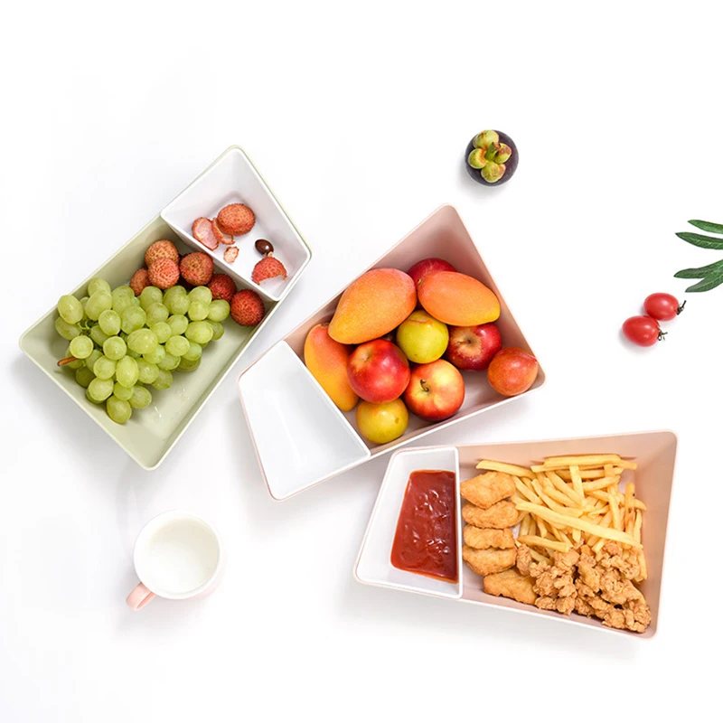 Irregular Snack Separate Plate Restaurant French fries Fast Food Tray ...