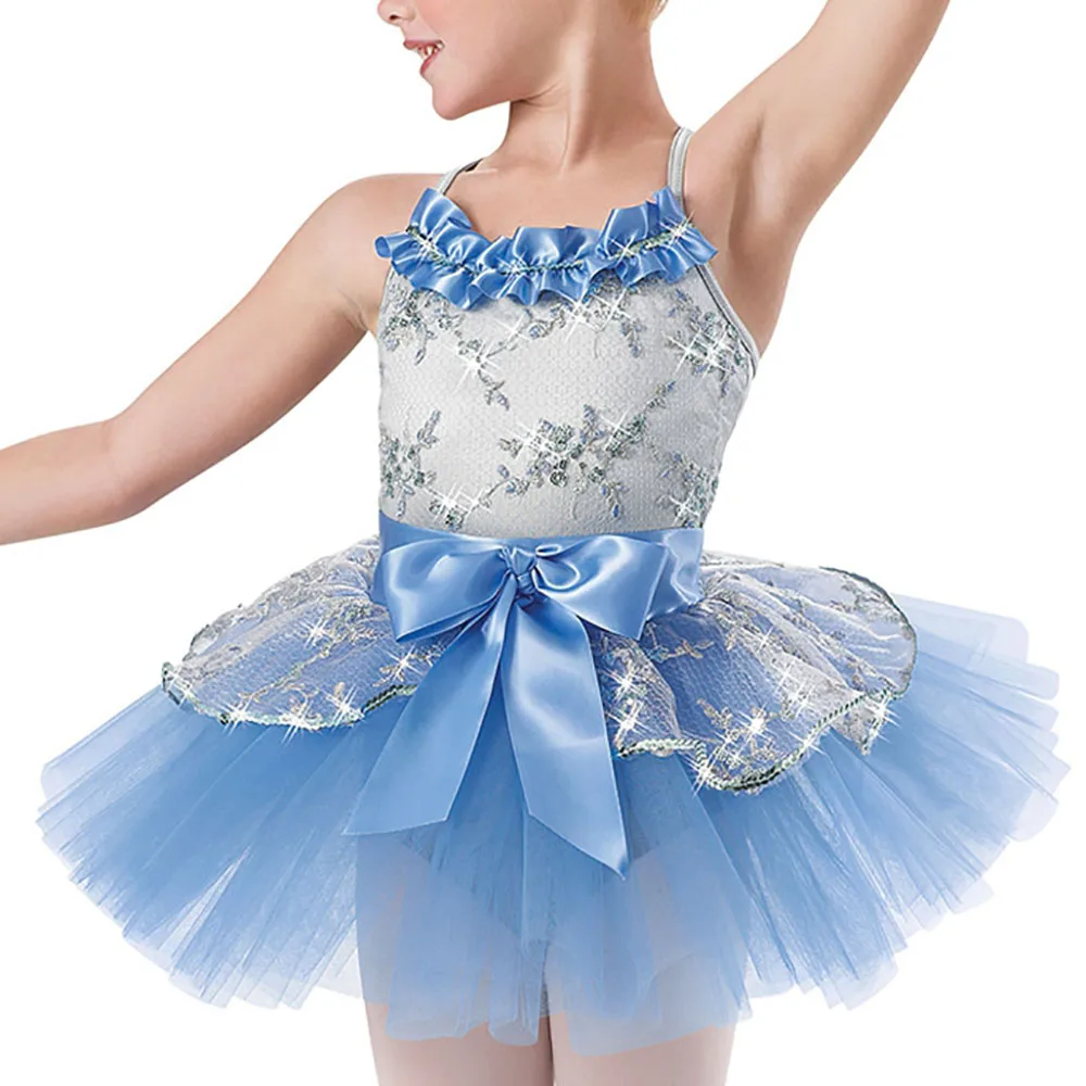 Classical Ballet Dance Dresses For Girl Sky Blue Good Quality Gauze ...