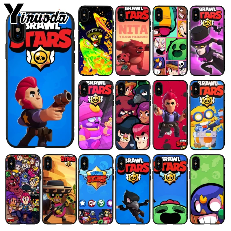 Yinuoda Brawl Stars TPU black Phone Case Cover Shell for iPhone 8 7 6 ...