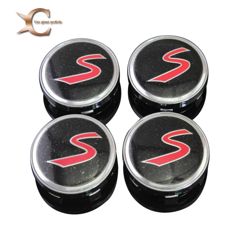 FREE SHIPPING 4 X 60MM METAL CHROME S SLINE CAR WHEEL HUB CAP CENTER ...