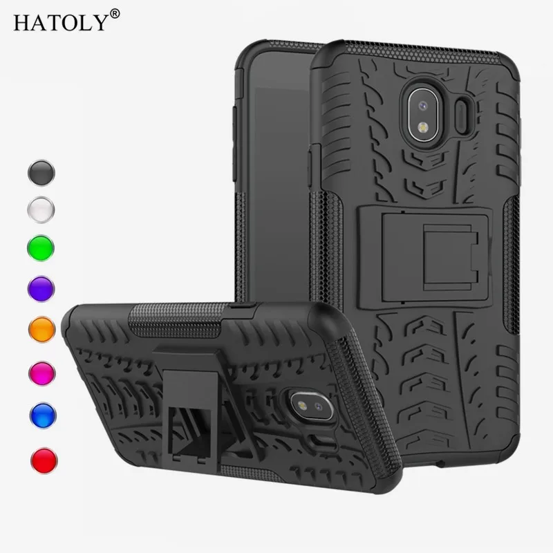 For Case Samsung Galaxy J4 2018 Cover Dual Layer Armor Back Case For ...