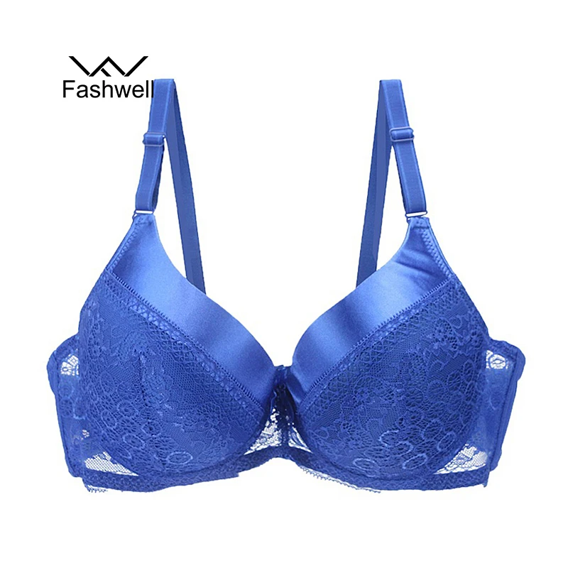 Sexy Solid Lace Bra Bow Push Up Sexy Lingerie Brassiere Back Closure ...