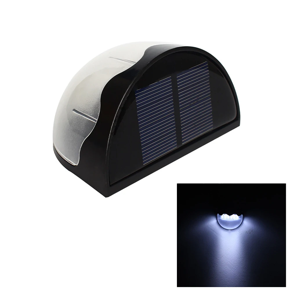 LED Sun Light Solar panels fence lamp Rechargeable outdoor garden ...