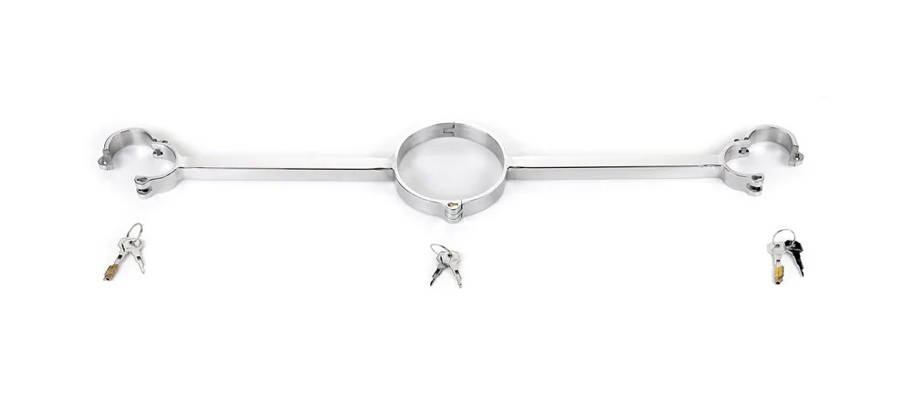 Stainless Steel Bondage Yoke Pillory Handcuffs Shackles Wrist Cuffs ...
