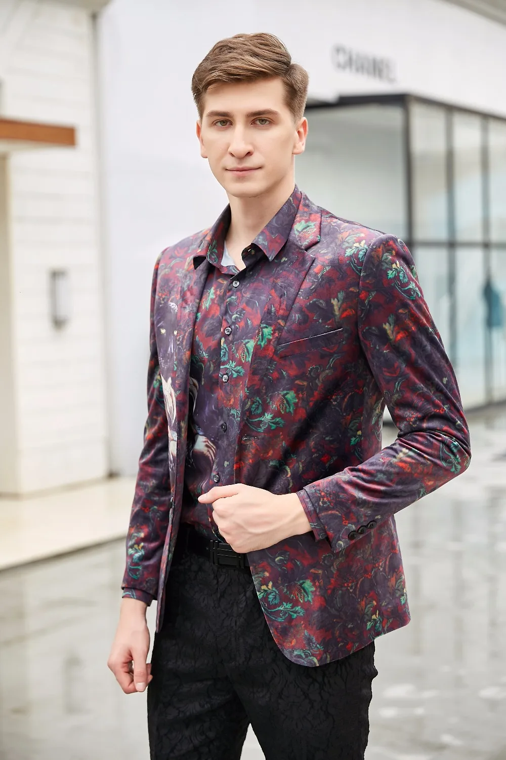 2018 New Design For Flower Blazer In Blazers From Mens Clothing On