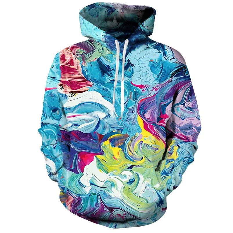 Sudaderas psicodélicas 3d Trippy estampado de grafiti sudaderas con capucha Color pintura ...