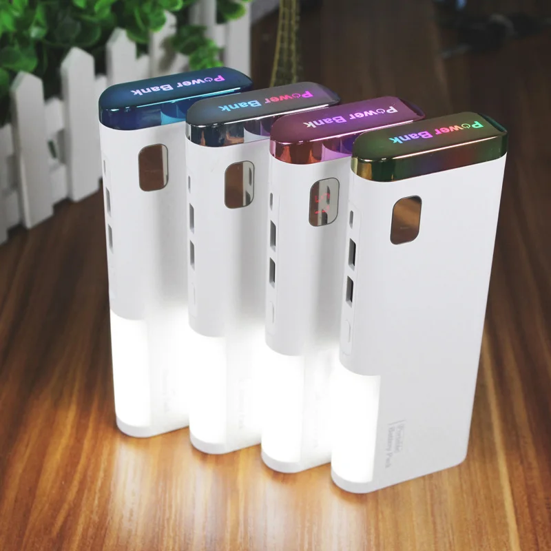 DOSHIN Real 12000mAh Power bank Dual USB LED Neon light with LCD ...