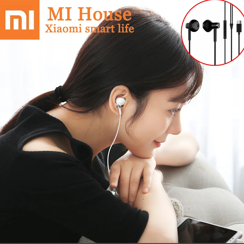 Xiaomi Half In Ear Earphone USB Type C Wire Control Earphone Hi Res ...