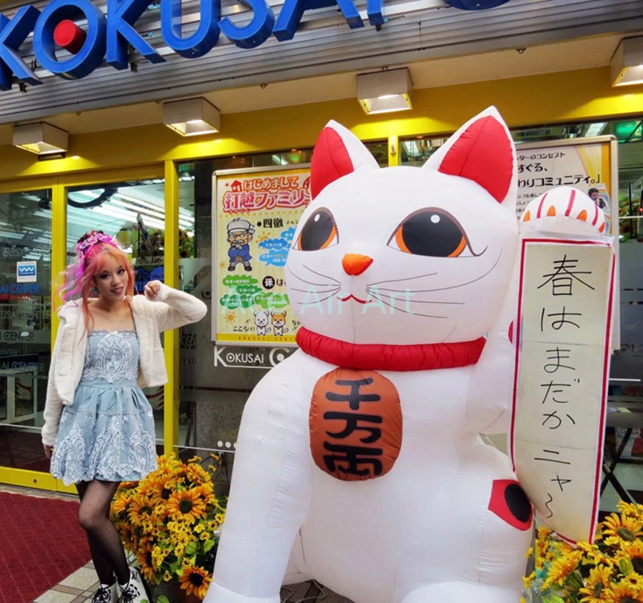 Réplica de gato inflable gigante para publicidad y eventos, modelo de ...