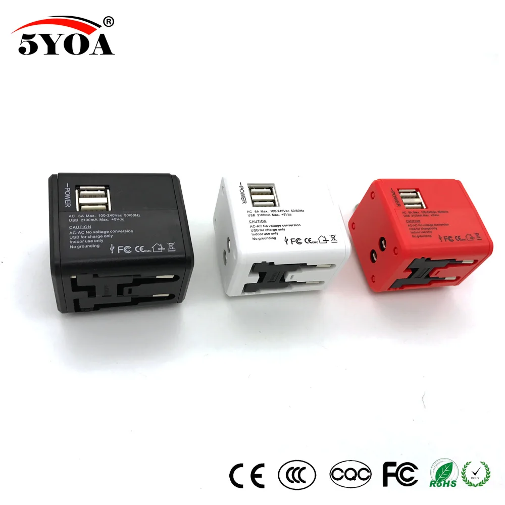 Universal Travel Adapter Electric Plugs Sockets Converter Us Au Uk Eu ...