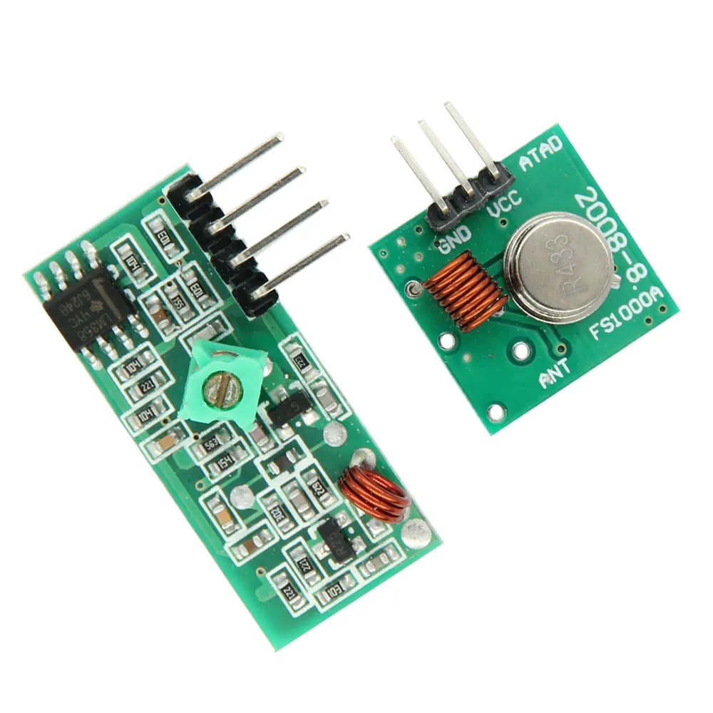 433mhz Rf Wireless Module Transmitter Receiver Link Kit 5v Dc For Arduino Raspberry Pi /arm/mcu ...