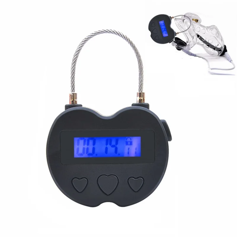 Electronic-lock-handcuff-collar-Bird-Chastity-Device-cage-remote ...