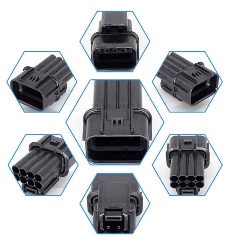 6181-6850 Sumitomo Hx 060 Series Sealed 8 Pin Male Automotive Connector ...