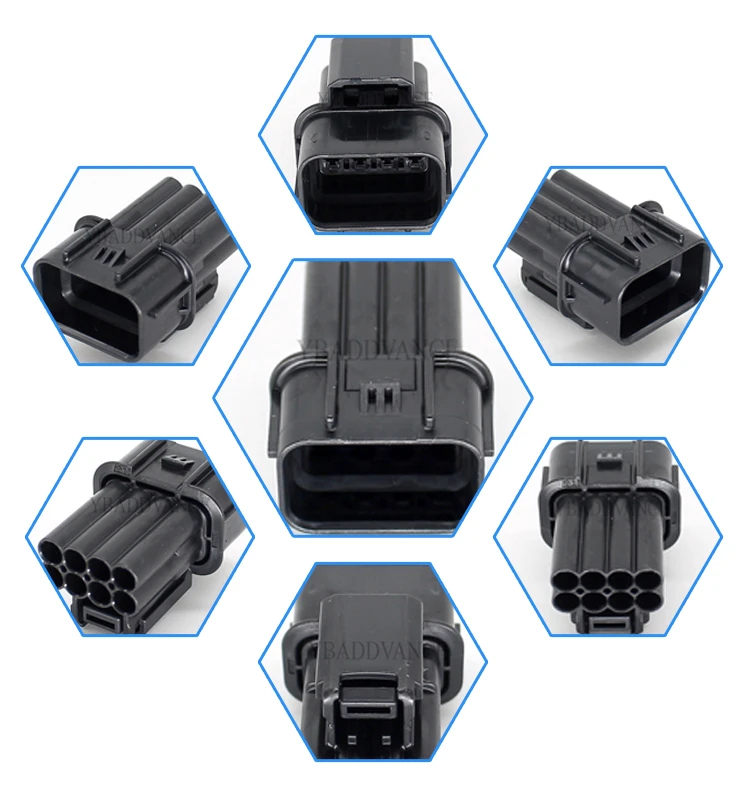 6181-6850 Sumitomo Hx 060 Series Sealed 8 Pin Male Automotive Connector ...