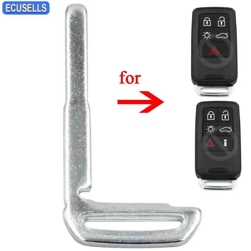 New Emergency Small Key Smart Insert Key Uncut Key Blade For Volvo S60 ...
