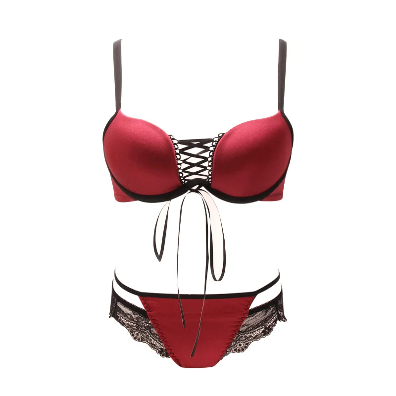 2016 New Fashion Women Sexy Bra Sets Vest Style Bandage Deep U Sexy