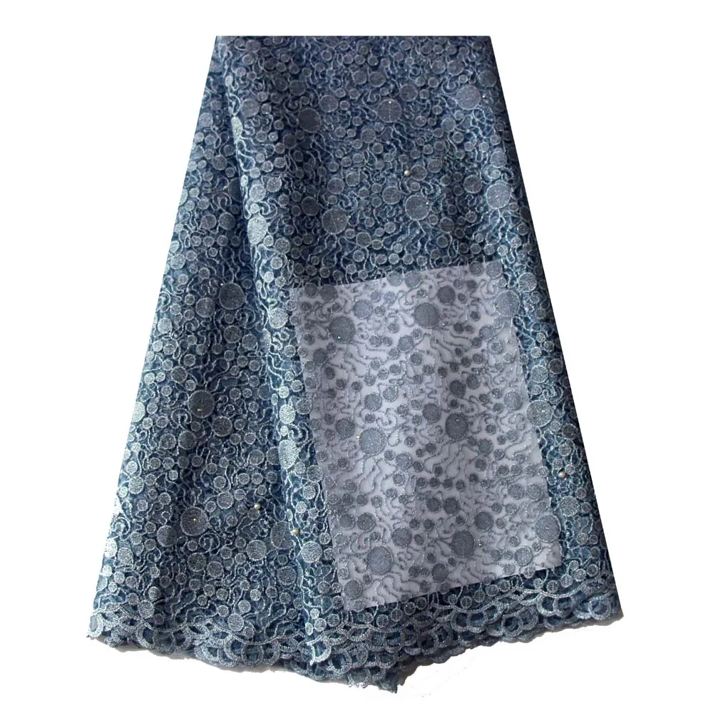 Ourwin Tulle Lace Fabric Powder Blue Guipure Lace Fabric 2019 Metallic ...